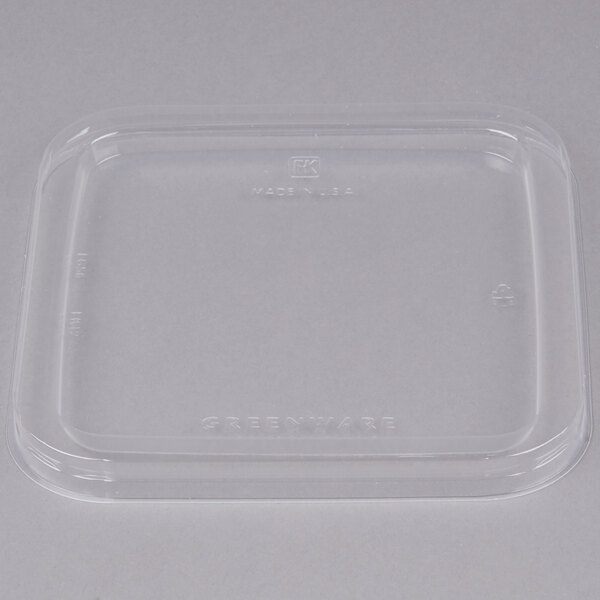 Fabri-Kal Greenware LGS6 Clear PLA Plastic Compostable Lid - 50/Pack
