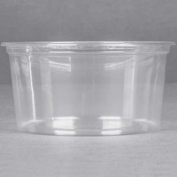 Choice 12 oz. Ultra Clear Plastic Round Deli Container - 500/Case
