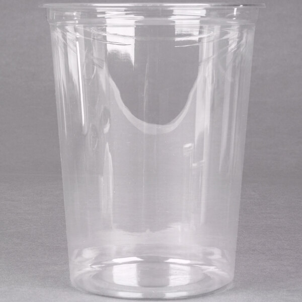 Choice 32 oz. Ultra Clear Plastic Round Deli Container - 500/Case