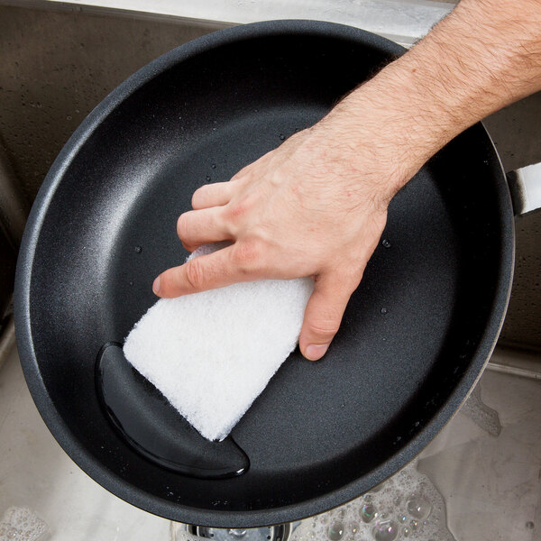 3M 9030 Scotch-Brite™ 5" x 3 1/2" Light-Duty Scrubbing Pad - 40/Case