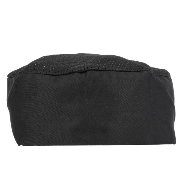 Chef Revival Customizable Black Mesh Top Baker's Skull Cap / Pill Box ...