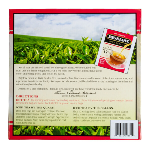 Bigelow Premium Ceylon Tea Bags - 100/Box
