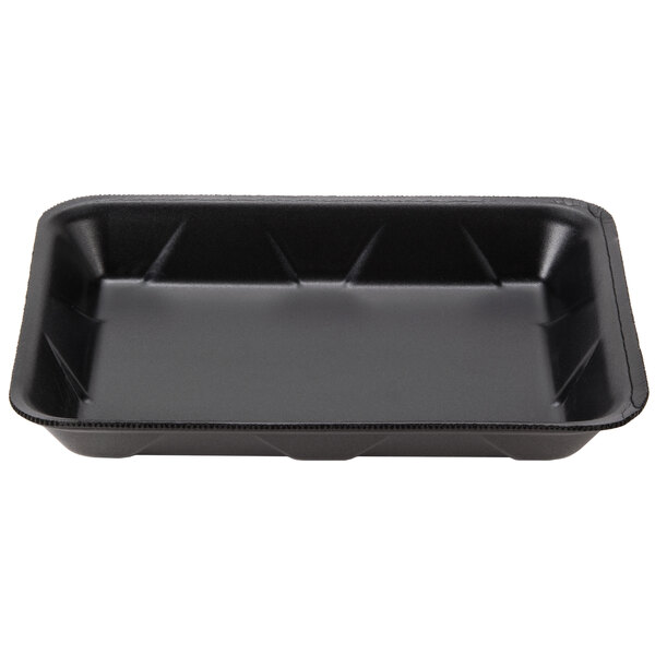 Genpak 1004D (#4D) Foam Meat Tray Black 9 1/4" x 7 1/4" x 1 1/4" - 500/Case