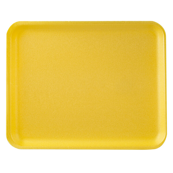 CKF 87936 (#38/8S) Yellow Foam Meat Tray 10" x 8" x 1/2" - 125/Pack