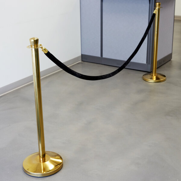 Lancaster Table & Seating 40" Gold Rope-Style Crowd Control / Guidance ...