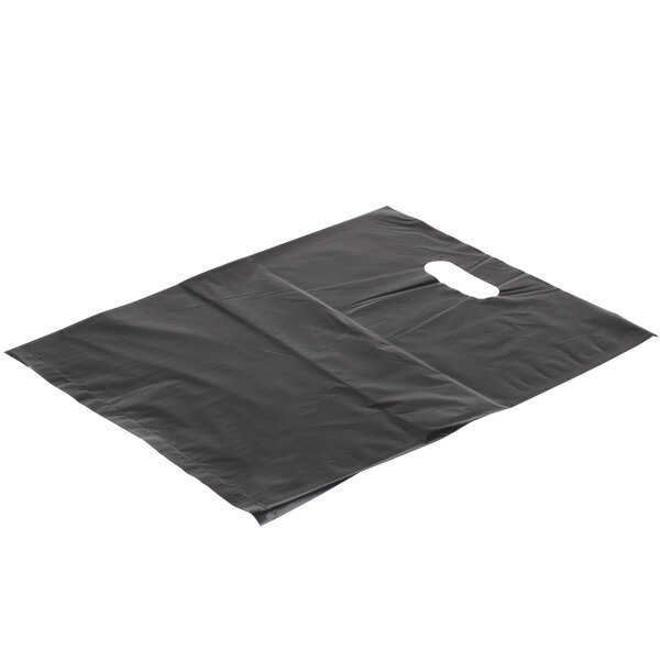 Choice 12" x 15" 1.5 Mil Black Unprinted Extra Heavy-Duty Plastic ...