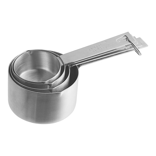 Tablecraft 725 4-Piece Stainless Steel Heavy Weight Measuring Cup Set Tablecraft 725 4-Piece Stainless Steel Heavy Weight Measuring Cup Set