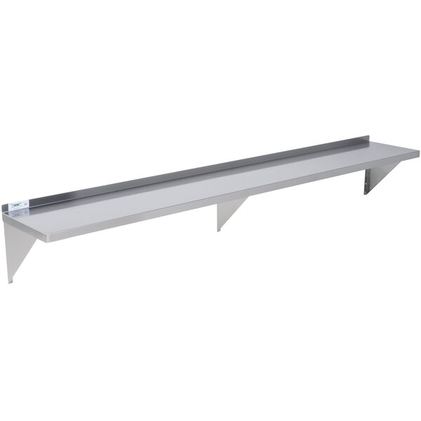 Regency 16 Gauge Stainless Steel 15" x 96" Heavy-Duty Solid Wall Shelf
