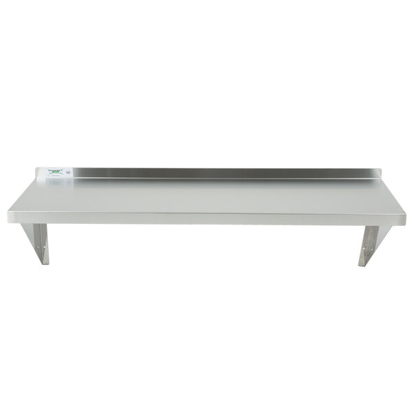 Regency 16 Gauge Stainless Steel 15" x 48" Heavy-Duty Solid Wall Shelf