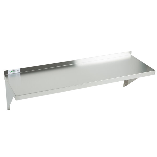Regency 16 Gauge Stainless Steel 15" x 48" Heavy-Duty Solid Wall Shelf