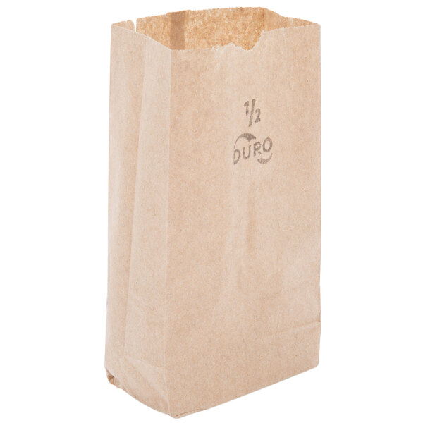 Duro 1/2 lb. Brown Paper Bag - 500/Bundle