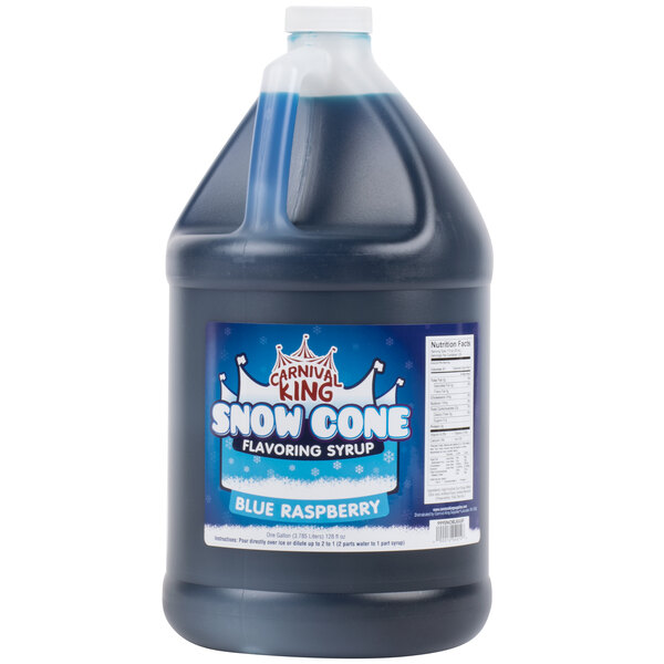 Carnival King 1 Gallon Blue Raspberry Snow Cone Syrup