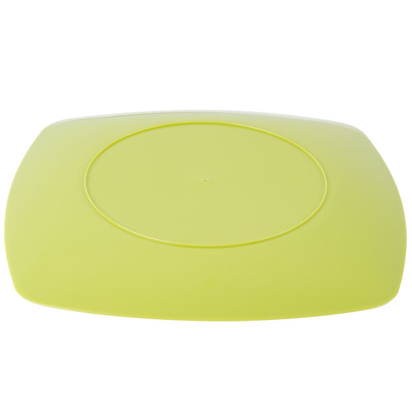 Fineline 1510-GRN Renaissance 10" Green Square Plate - 120/Case