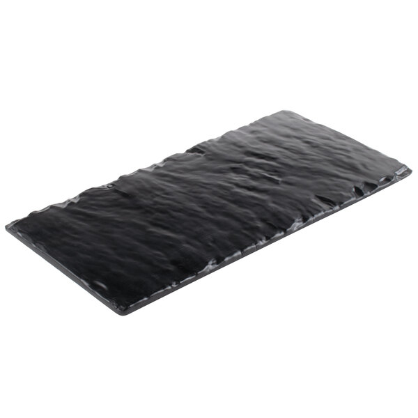 GET SB-1471-BK Granville 14" x 7" Melamine Faux Slate Display with Semi ...