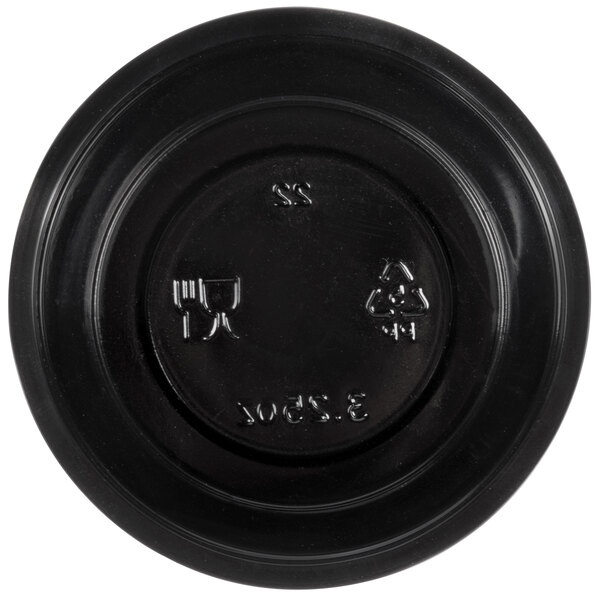 3.25 oz. Black Plastic Souffle Cup / Portion Cup - 100/Pack