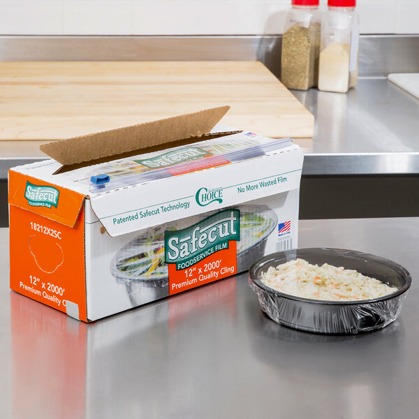 Choice Safecut 12" x 2000' Premium Foodservice Film with Slide Cutter