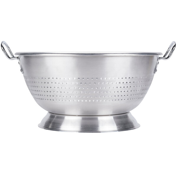 Vollrath 68350 16 Qt. Heavy-Duty Aluminum Colander with Base and Handles