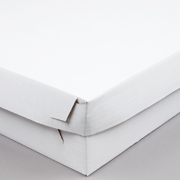 18" x 14" x 5" White Corrugated Half Sheet Cake / Bakery Box with Lid ...