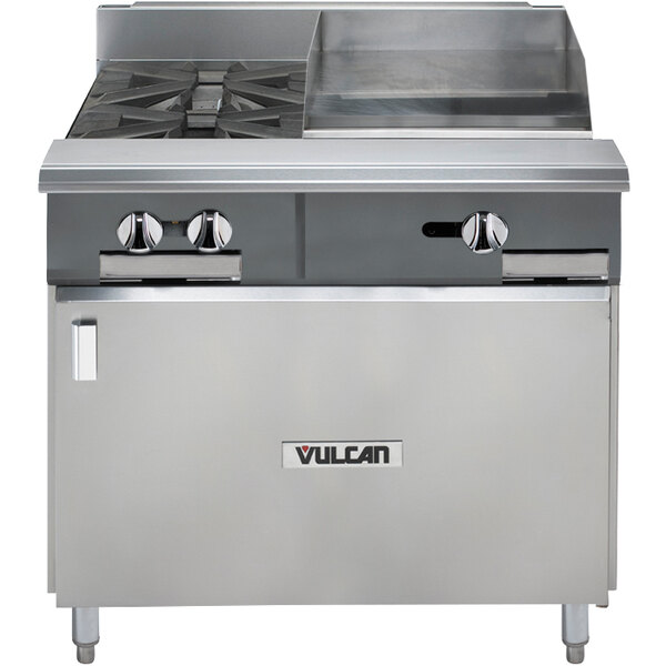 Vulcan V2BG8TB-LP V Series Liquid Propane 36" 2 Burner Heavy-Duty ...