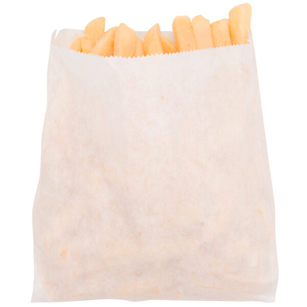 Carnival King 6" x 3/4" x 6 1/2" Extra Large French Fry Bag - 2000/Case