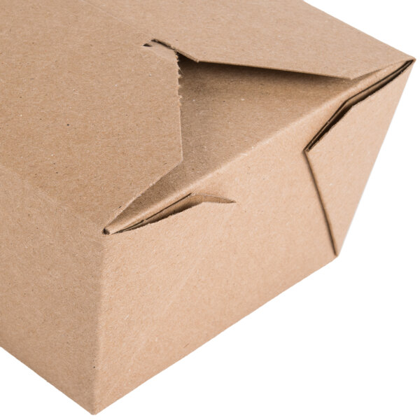 Fold-Pak 01BPEARTHM Bio-Plus Earth 5" x 4" x 2 1/2" Kraft Microwavable ...