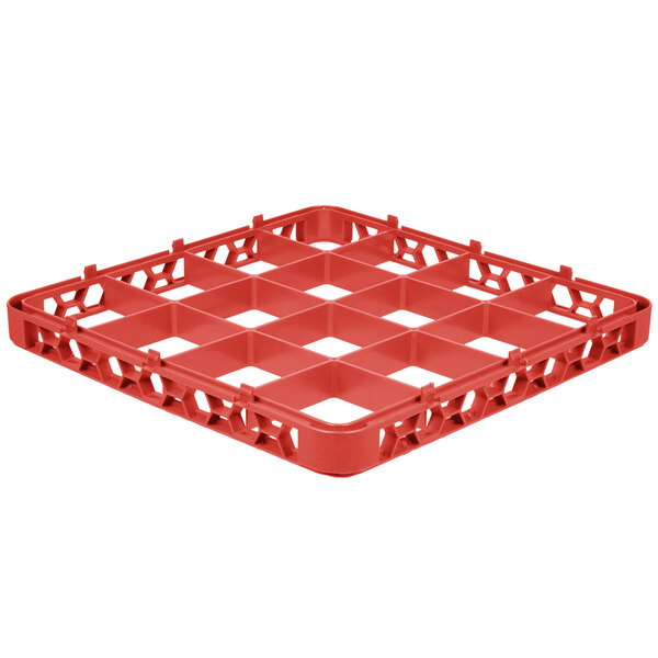 Carlisle OptiClean 16 Compartment Red Color-Coded Glass Rack Extender ...