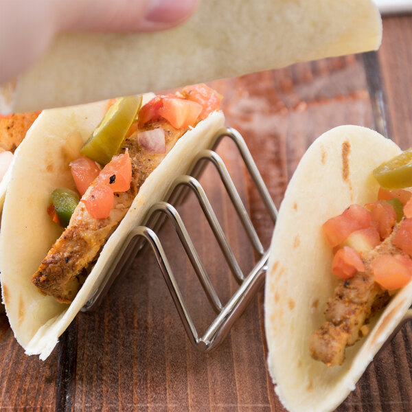 Clipper Mill by GET 4-81828 15" Stainless Steel Taco Stand - Holds 11 ...