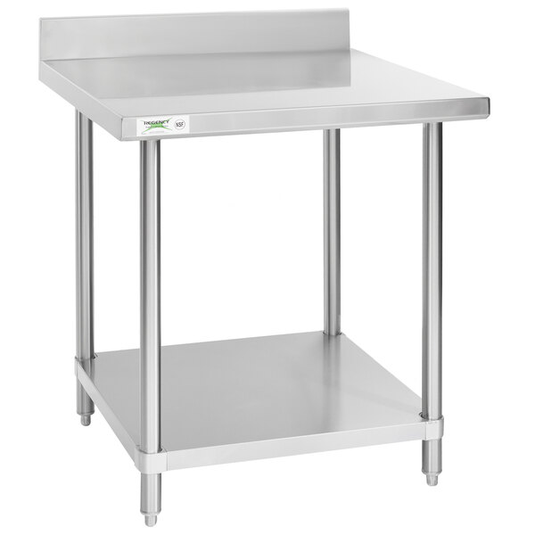 Regency Spec Line 30" x 30" 14 Gauge Stainless Steel Commercial Work ...