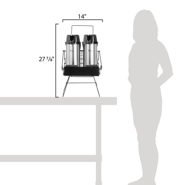 Choice 3-Piece Airpot Merchandising Rack Set with (1) Rack and (2) 2.2 ...