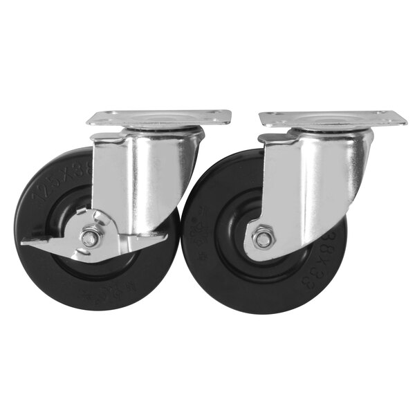 Cooking Performance Group 4 3/4" Plate Casters - 4/Set