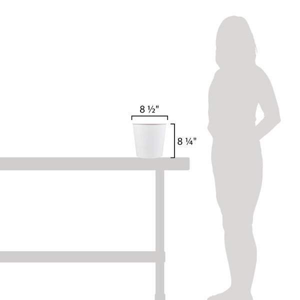 Lavex 10 lb. White Disposable Paper Ice Bucket - 25/Pack