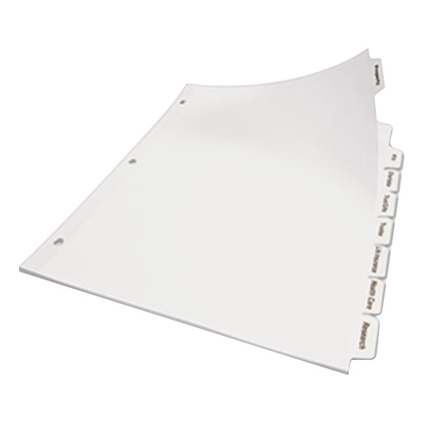 Avery 11437 Index Maker 8 Tab White Divider Set With Clear Label Strip 5 Pack
