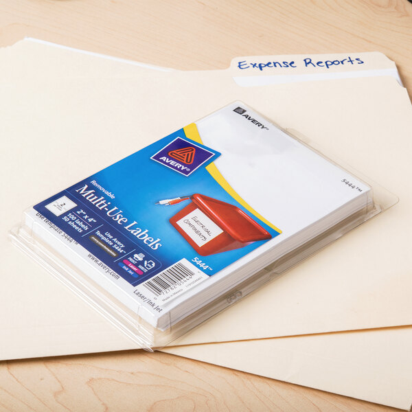 Avery 5444 2 X 4 White Rectangular Removable Write On Printable 