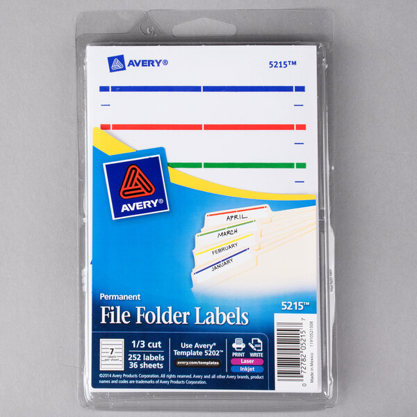 Avery 5215 11 16 X 3 7 16 White Assorted Colors Rectangular Write 