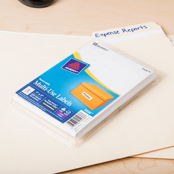 Avery 5436 1 X 3 White Rectangular Removable Write On Printable 