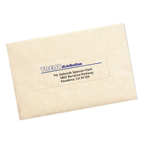 Avery 18662 Easy Peel 1 1 3 X 4 Clear Inkjet Printer Address Labels 
