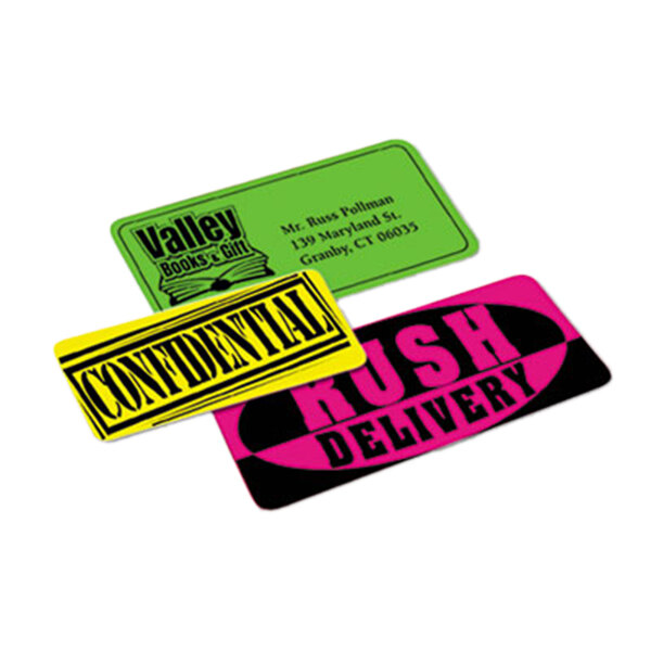 Avery 5978 2" x 4" High-Visibility Assorted Neon ID Labels - 150/Pack