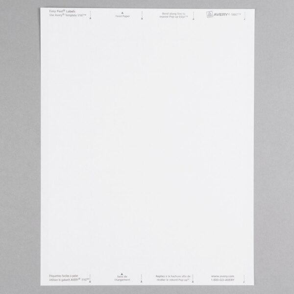 Avery 18667 Template