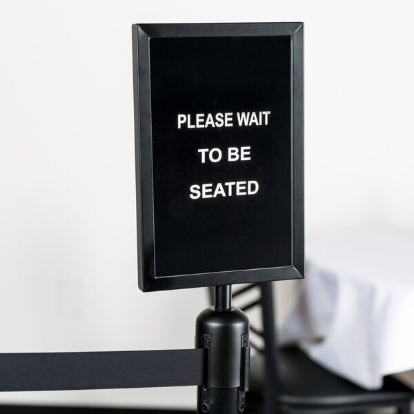 Lancaster Table & Seating 8 1/2" x 12 3/4" Black Removable Steel ...