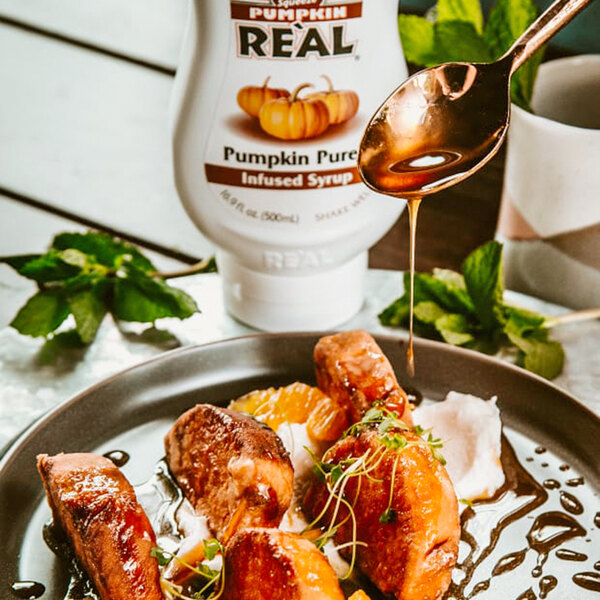 Real 16.9 fl. oz. Pumpkin Puree Infused Syrup