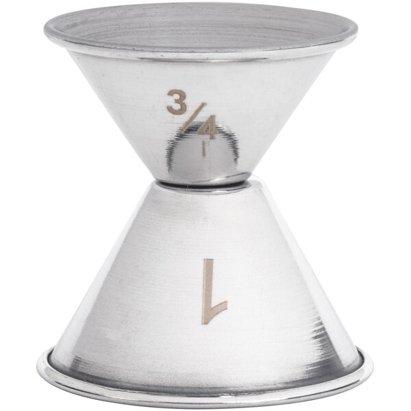 American Metalcraft J206 0.75 oz. & 1 oz. Stainless Steel Jigger