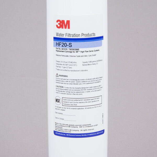 3M HF20-S Water Filter Replacement for ICE120-S Filtration System