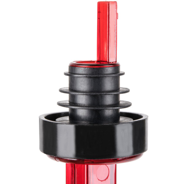 Tablecraft 295R Red Liquor Pourer with Screen - 12/Pack