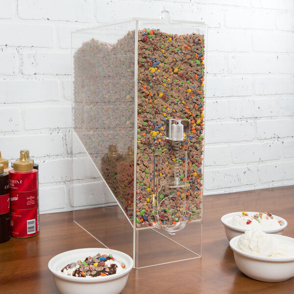 Choice 9 lb. Acrylic Dry Food / Coffee Bean Dispenser