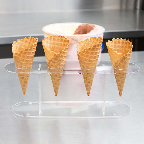 Acrylic Ice Cream & Snow Cone Holder - WebstaurantStore
