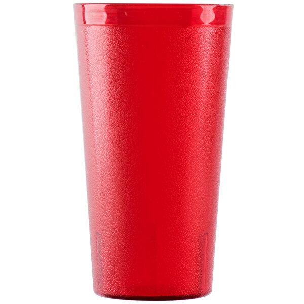 Cambro 3200P2156 Colorware 32 oz. Ruby Red Customizable SAN Plastic ...