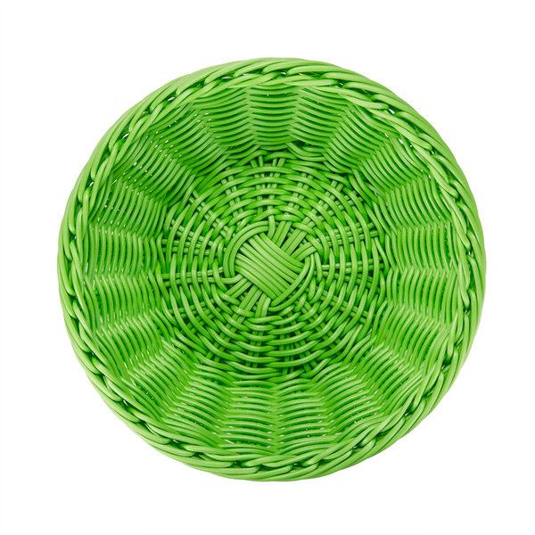GET WB-1501-G 9 1/2" x 3 1/2" Designer Polyweave Green Round Basket