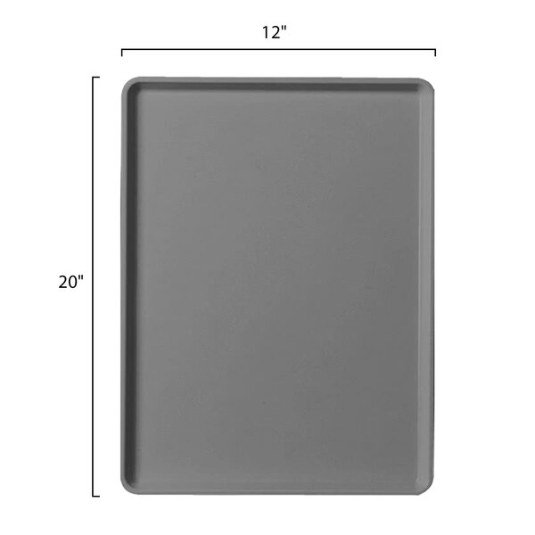 Cambro 1220D107 12" x 20" Pearl Gray Dietary Tray - 12/Case