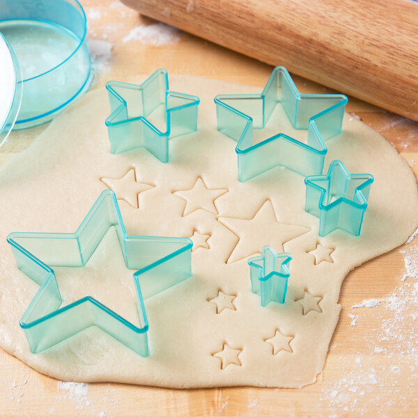Ateco 5750 5-Piece Plastic Plain Star Cutter Set