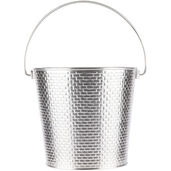 Tablecraft GTSS87 Brickhouse Round Stainless Steel Beverage Pail - 8 1/ ...